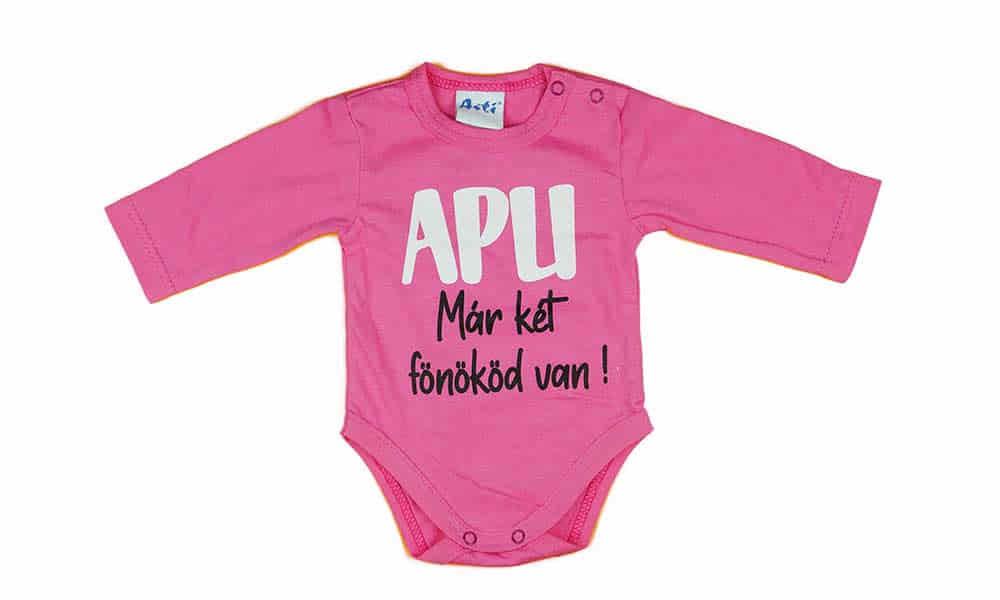 Kikelet Baby - Feliratos hosszú ujjú baba body (80)